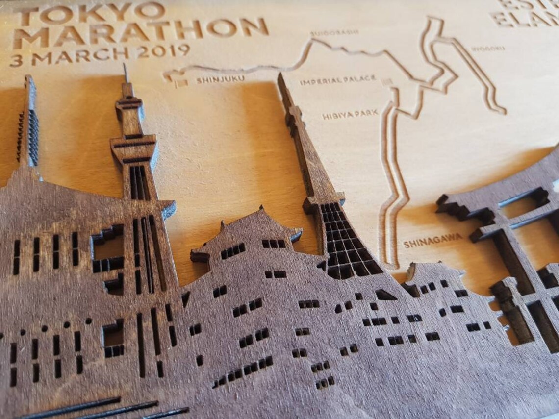 Tokyo Marathon Finisher Medal Holder With Full Personalization Includes ...