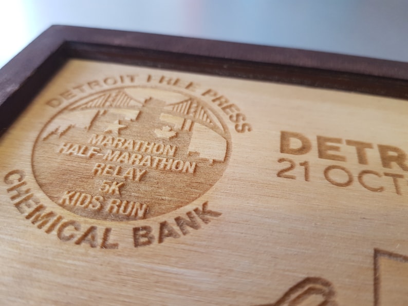 Detroit Marathon Finisher Medal Holder With Full Personalization ...