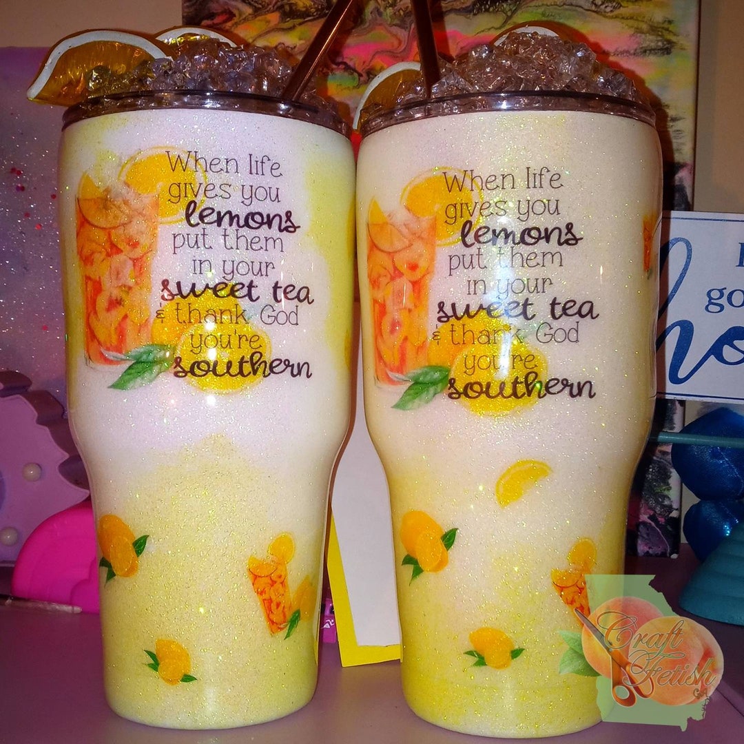 Southern Lemons Resin Tumbler - Etsy