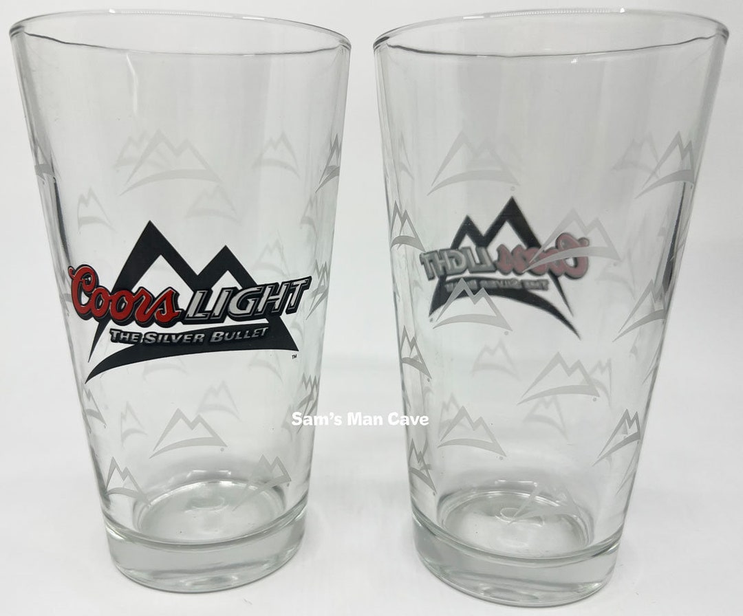 Coors Light Silver Bullet Pint Glass Set - Etsy