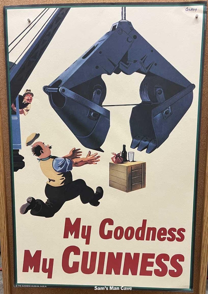 Guinness Crane Poster - Etsy