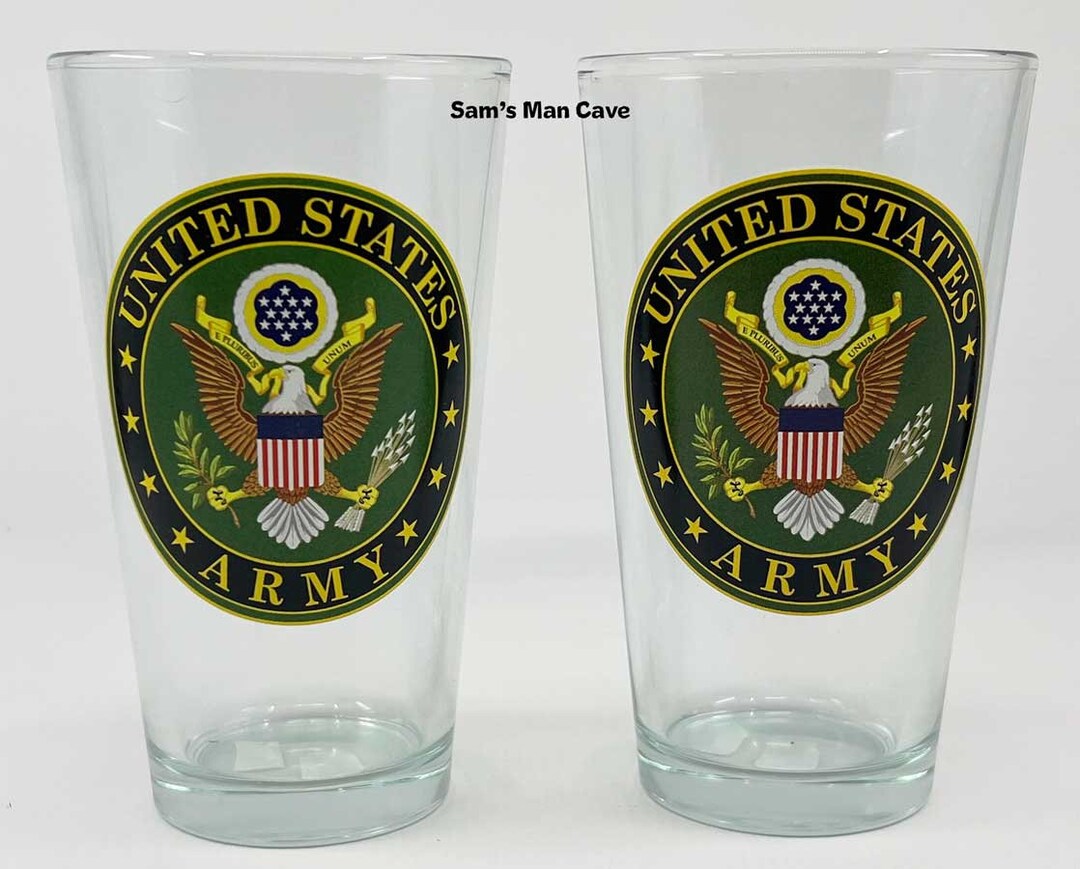 US Army Pint Glass Set - Etsy