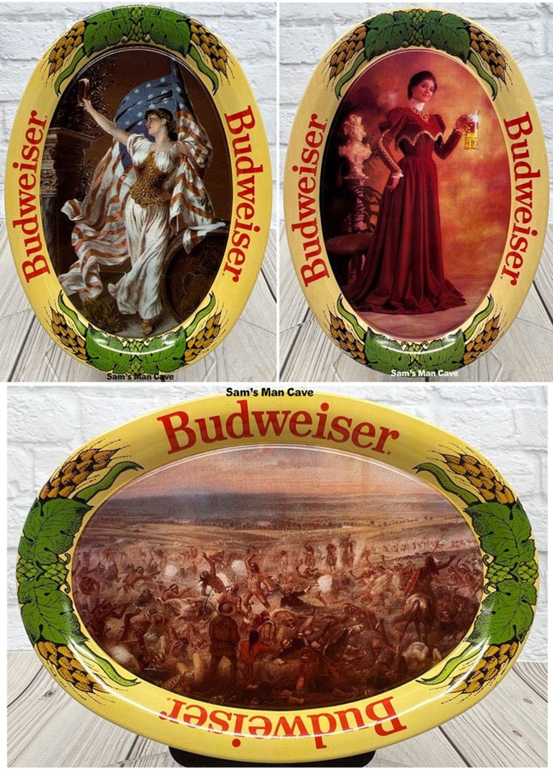 Budweiser Tip Trays Set of Three - Etsy
