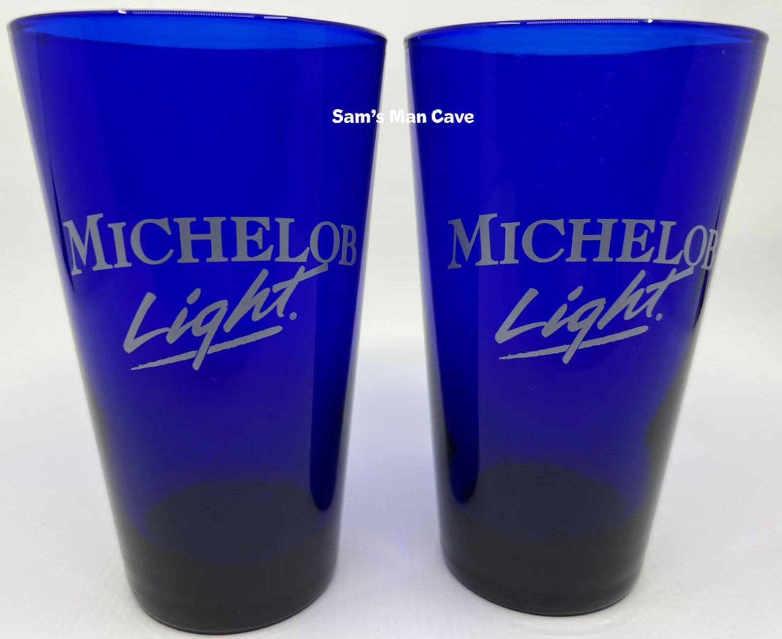 Michelob Light Blue Pint Glass Set of Two - Etsy