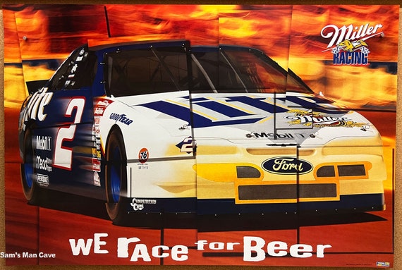 Miller Lite Racing Poster - Etsy