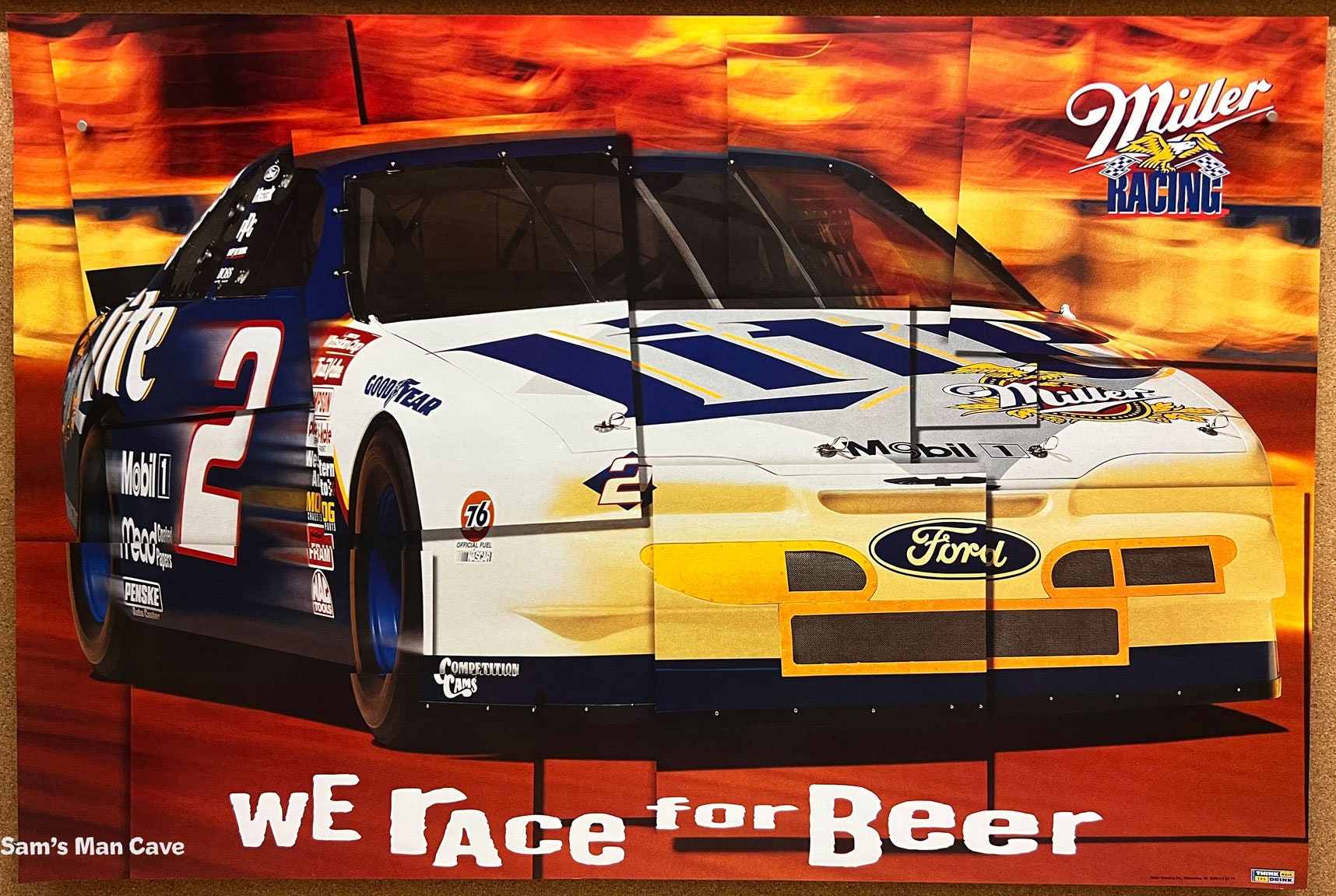 Miller Lite Racing Poster - Etsy