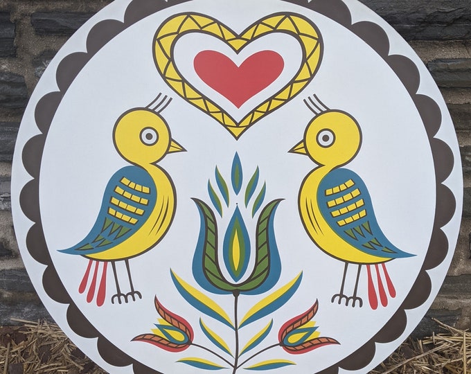 Double Distelfink Good Luck Hex Sign by Jacob Zook - Etsy