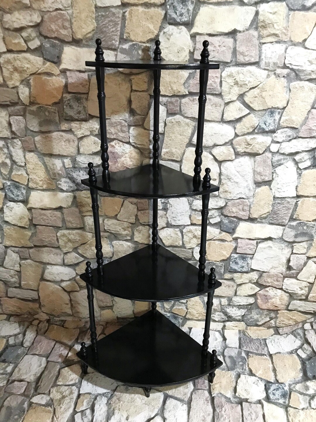 Big Wooden Corner Shelf, a Vintage Piece of Furniture in a New, Elegant ...