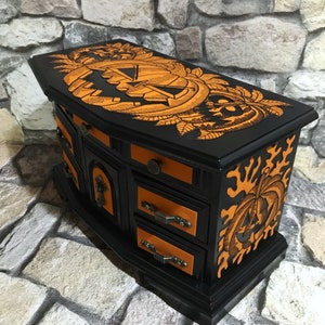 Vintage Wooden Jewelry Cabinet With Lovely Details, in a Spooky ...