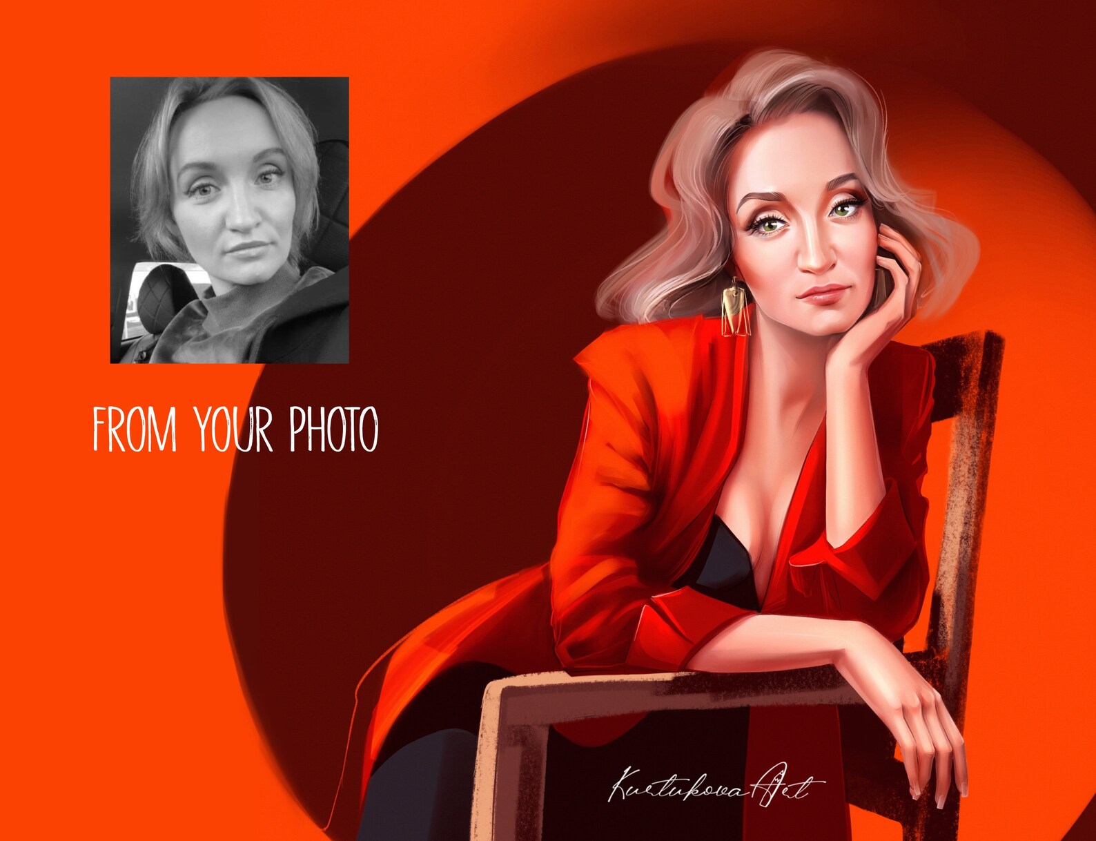 Commission Portrait Custom Portrait from your photo | Etsy