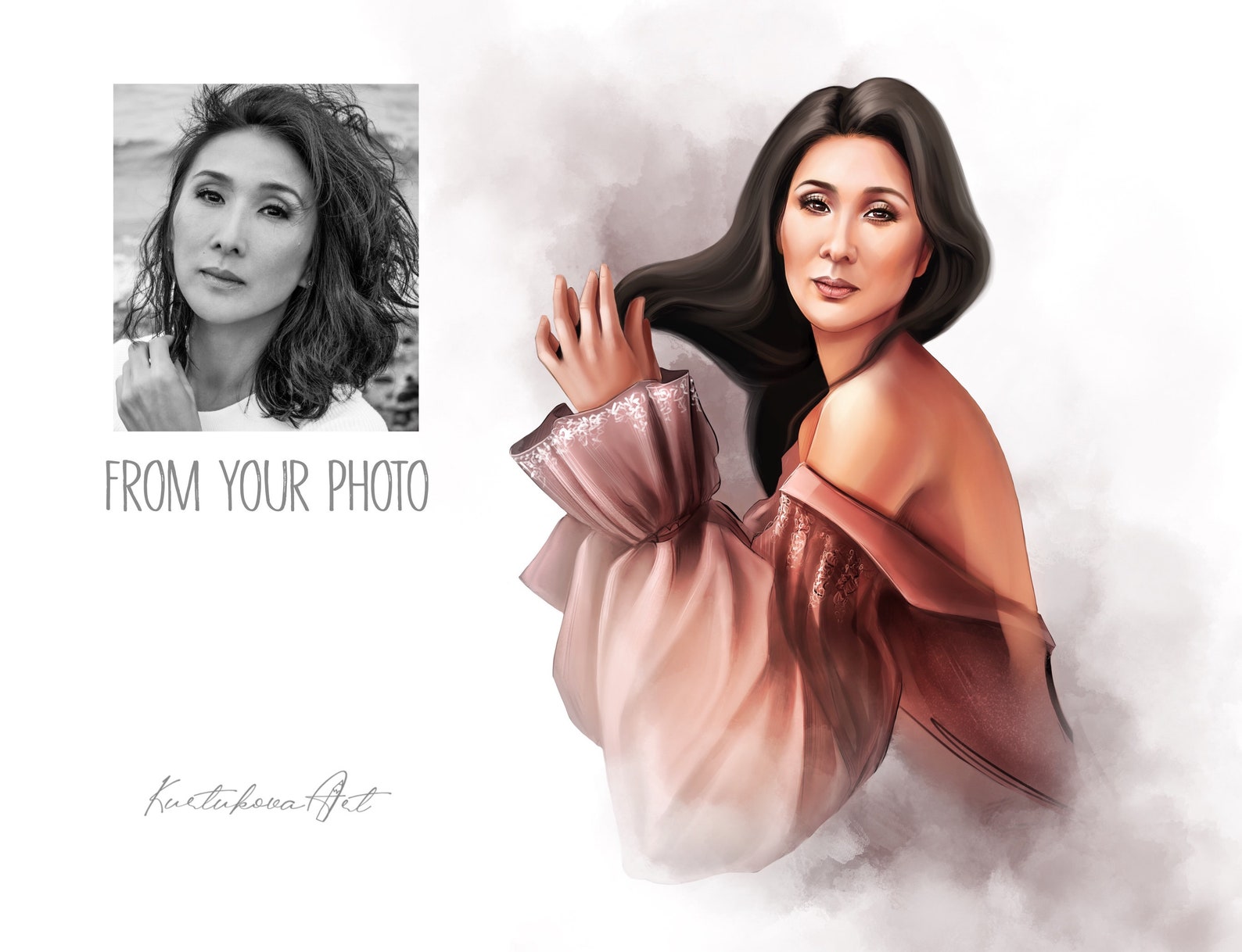 Commission Portrait Custom Portrait from your photo | Etsy