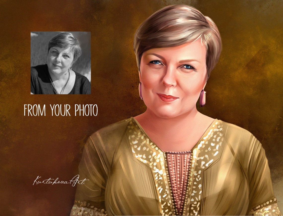 Commission Portrait Custom Portrait from your photo | Etsy