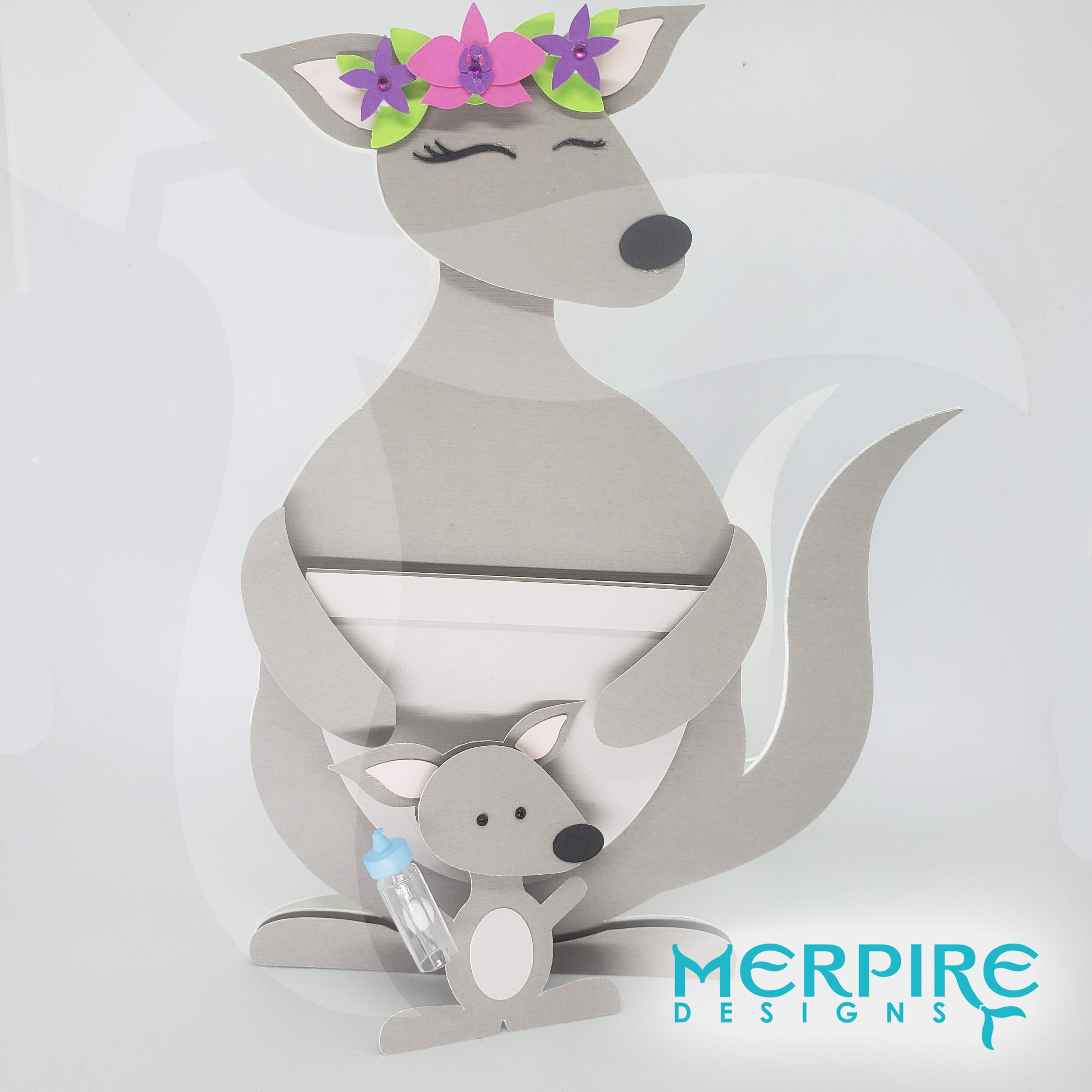 Kangaroo Card Cut File Svg Eps Dxf Formats - Etsy