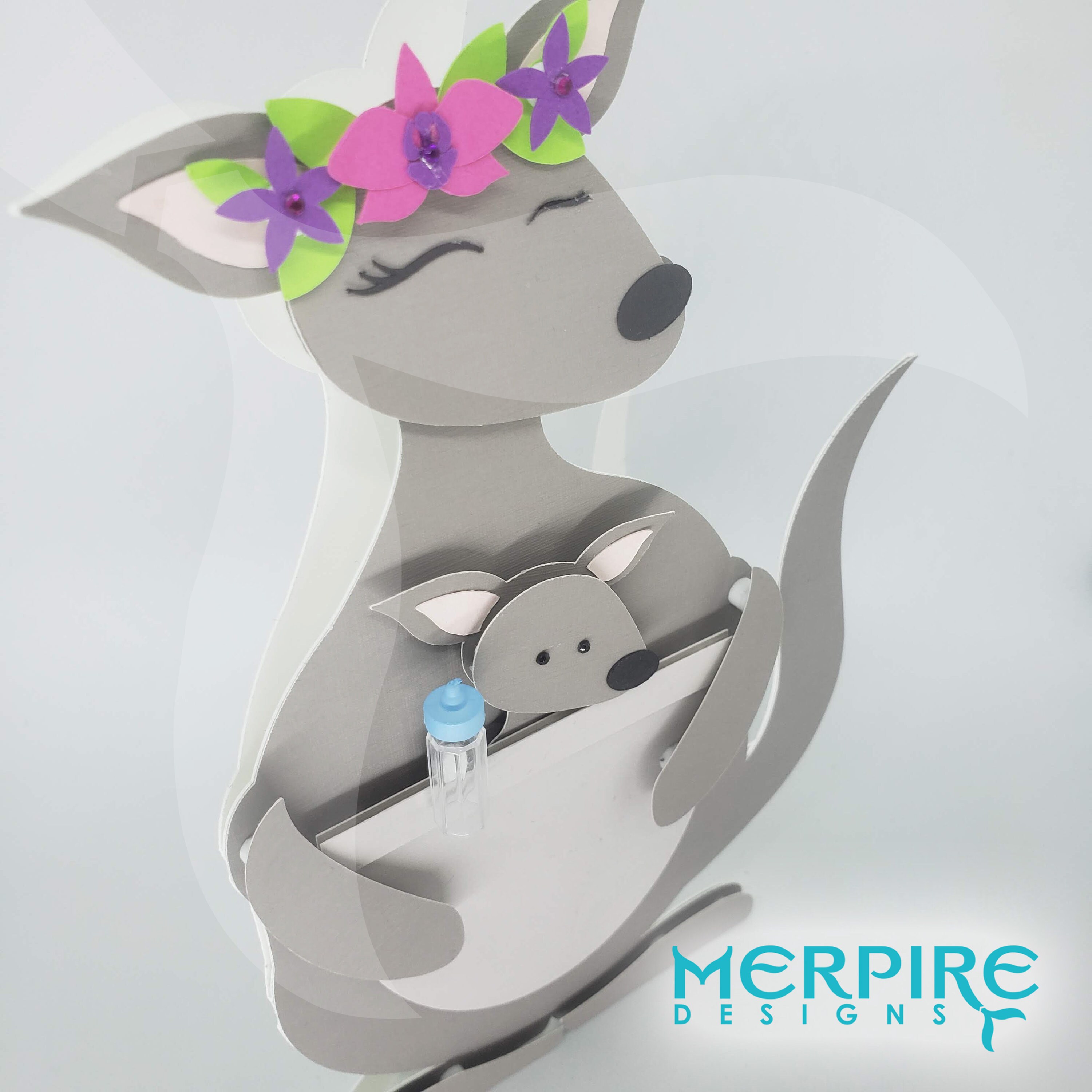 Kangaroo Card Cut File Svg, Eps, Dxf Formats - Etsy