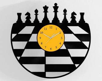 Chess Wall Clock - Etsy