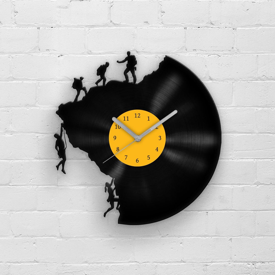 Climbing Men Vinyl Clock Adventurer Gift Wall Decor Bouldering - Etsy