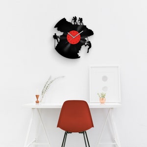 Rock Climbing Men Vinyl Record Wall Clock Art for Climber - Man Cave ...