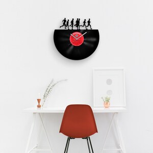 Vinyl Clock for Runner, Running Man, Wall Hanging for Men, Gift for ...
