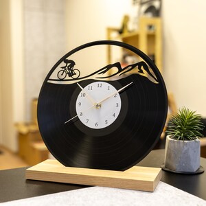 Cycling Vinyl Record Clock, Cyclist Wall Decor, Gift for Cyclists ...