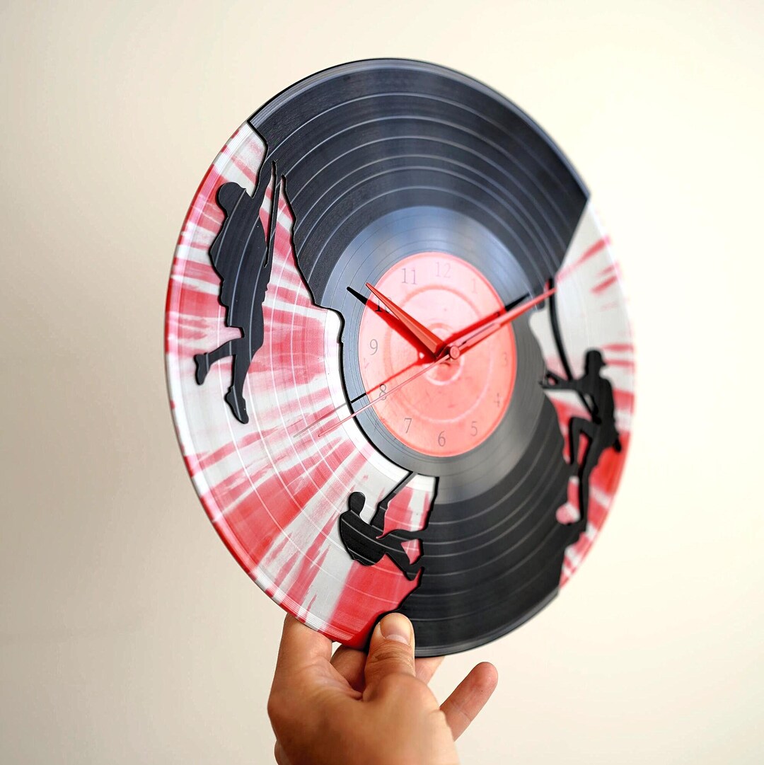 Rock Climbing Vinyl Record Wall Clock, Unique Modern Gift for Climber ...