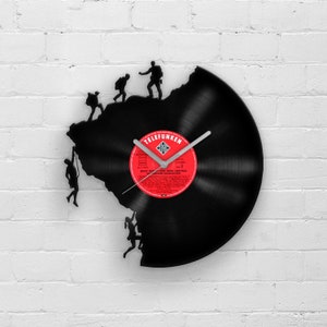 Climbing Men Vinyl Clock Adventurer Gift Wall Decor Bouldering Gifts ...