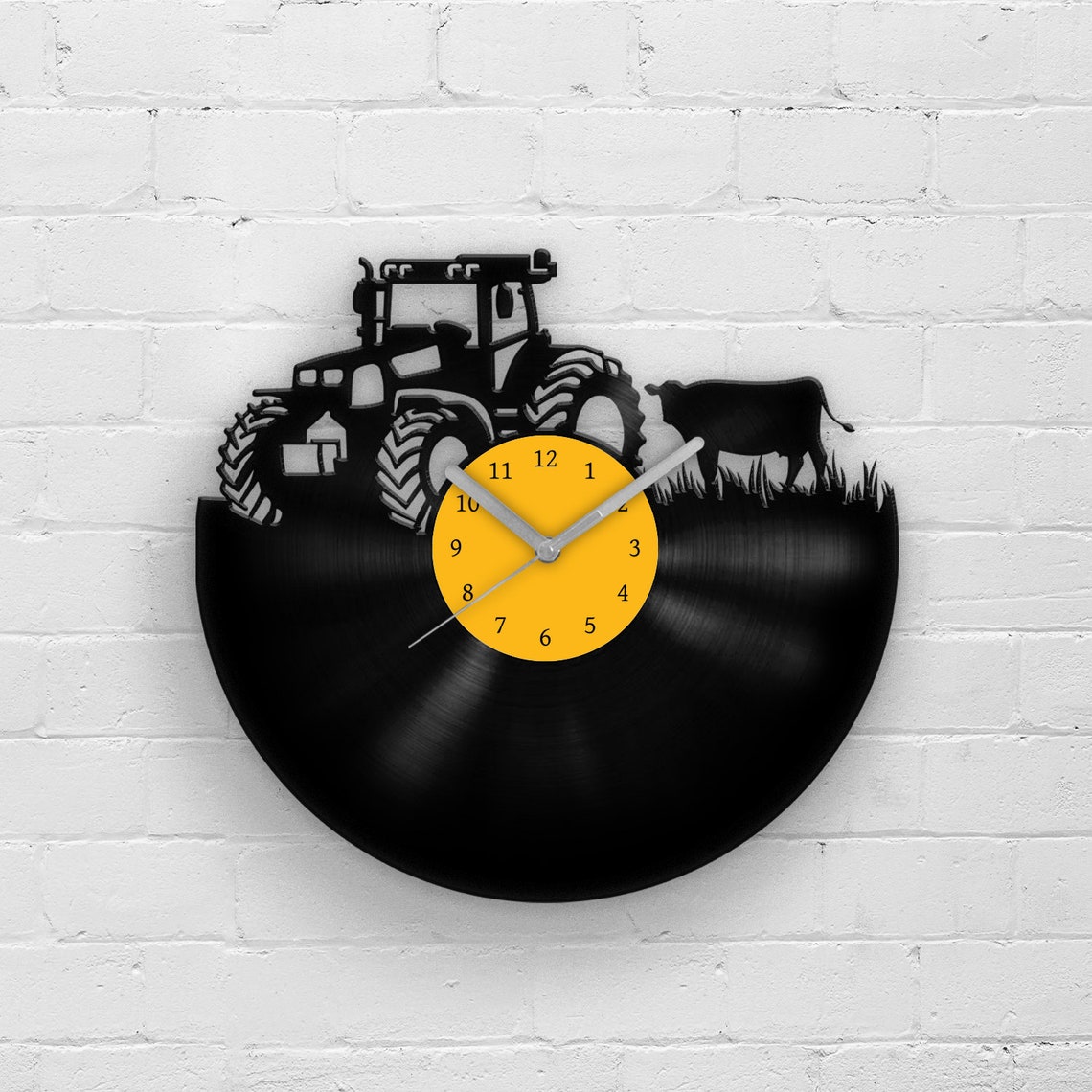 Tractor Vinyl Clock for Men - Gift Idea for Grandfather - Farm Tractor ...