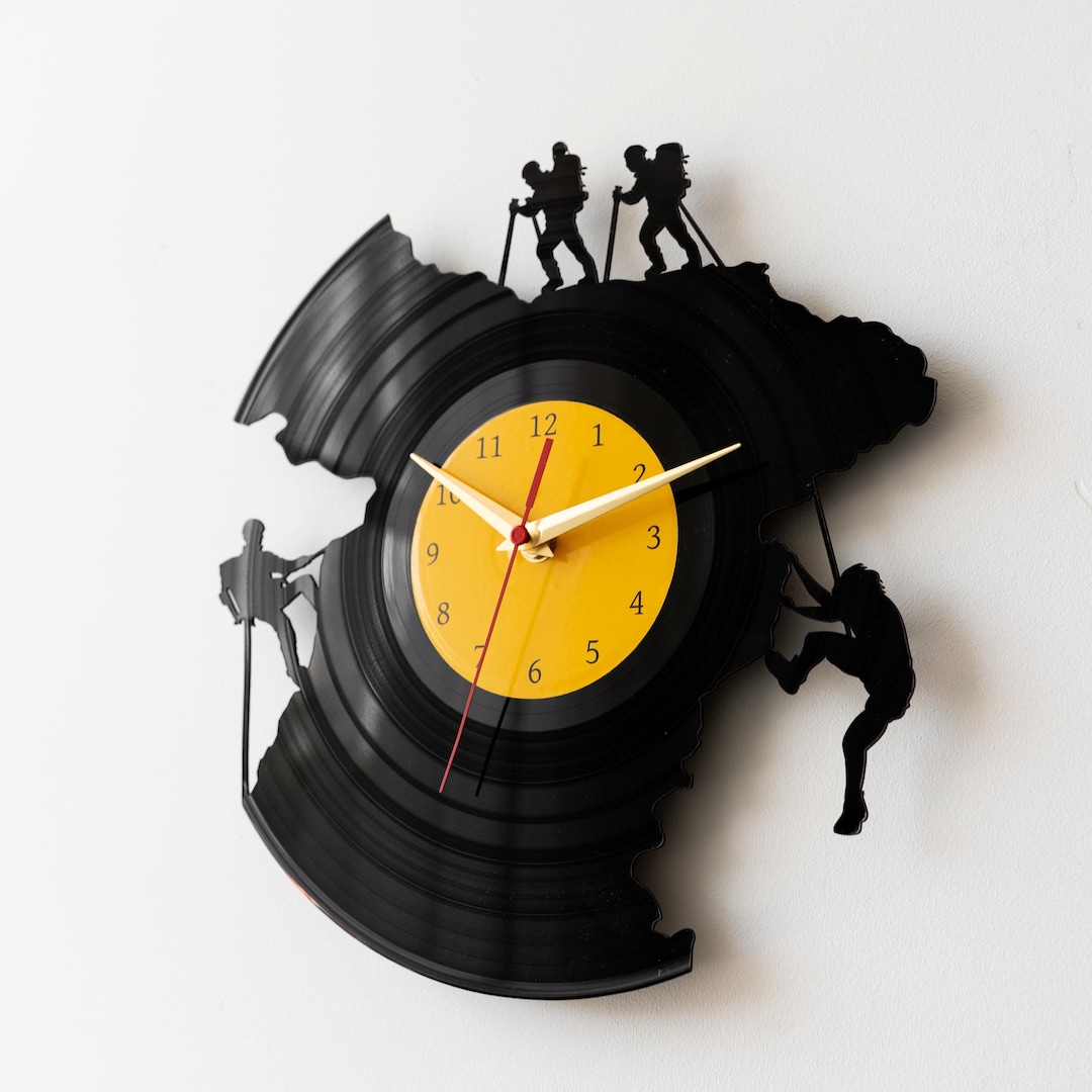 Rock Climbing Vinyl Record Wall Clock Climbing Enthusiast Birthday Gift ...