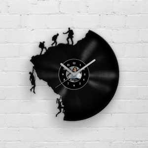 Climbing Men Vinyl Clock Climber Gift for Him Adventurer Wall Art for ...