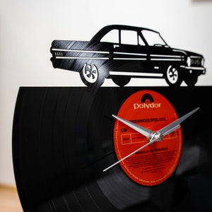 Vintage Car Vinyl Clock Classic Vehicle Silhouette Klassischer Fächer ...