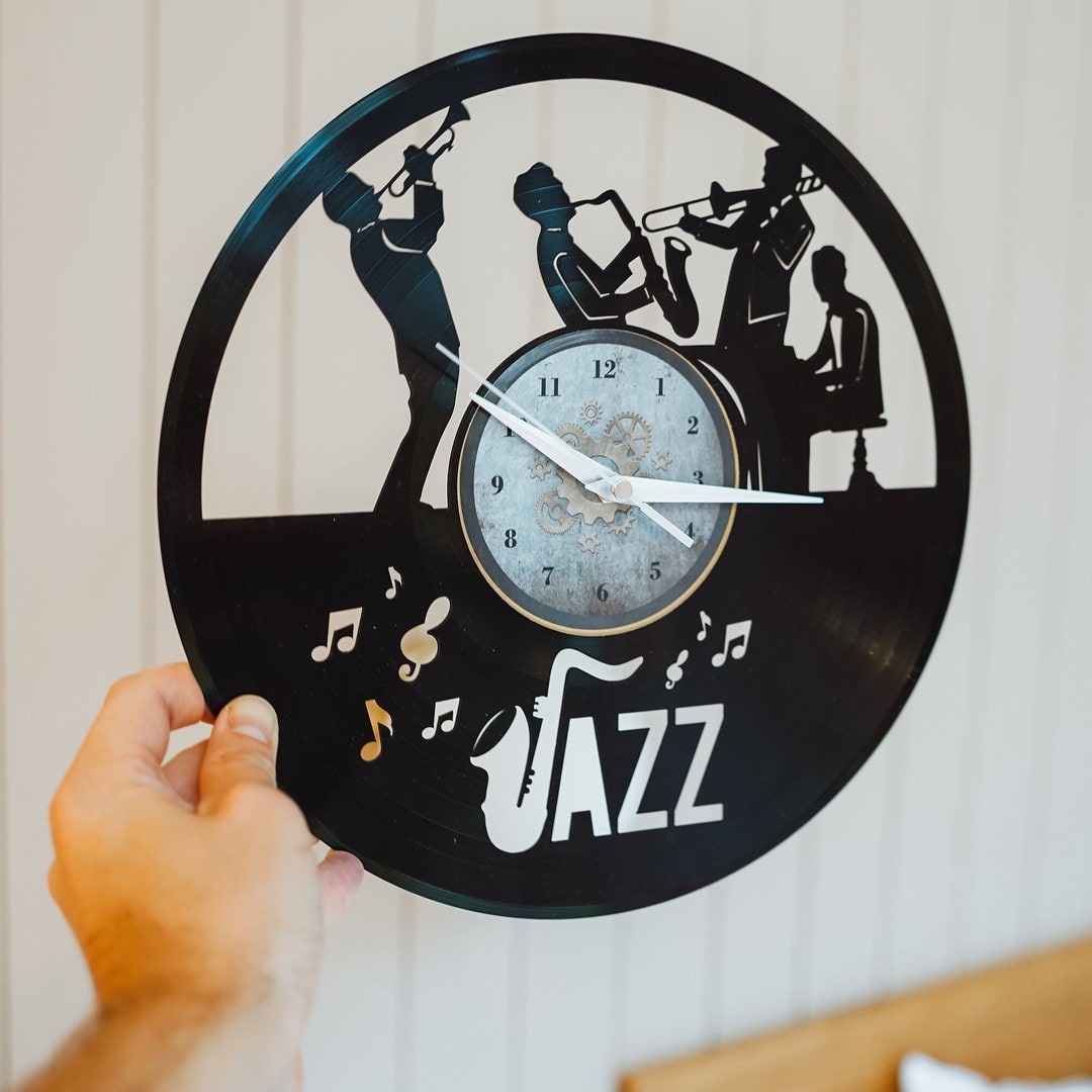 Vintage Jazz Band Vinyl Record Wall Clock Music Gifts Soul Music Decor ...