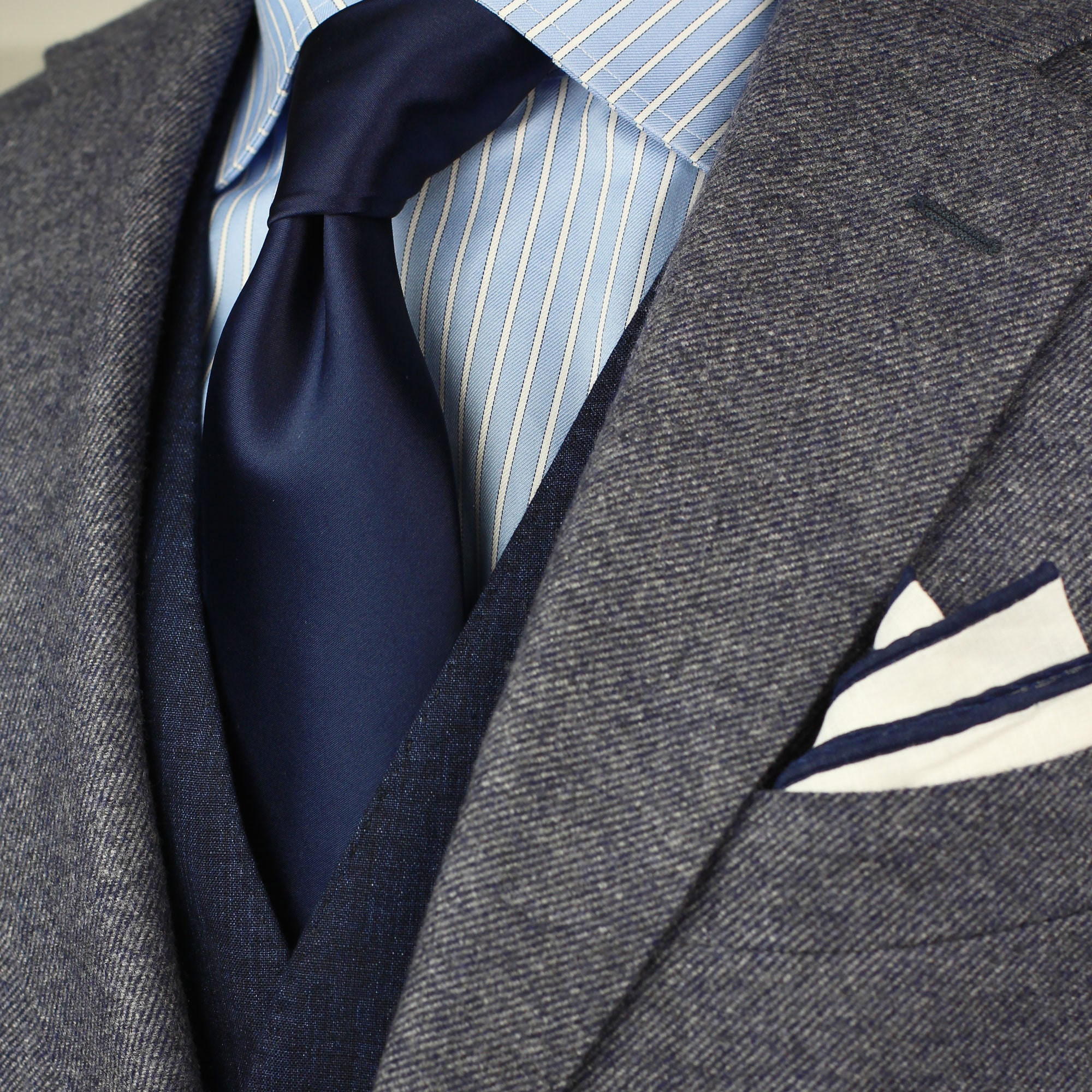 Extra Long Navy Tie | XL Necktie in Solid Navy | Men's Wedding Tie in ...