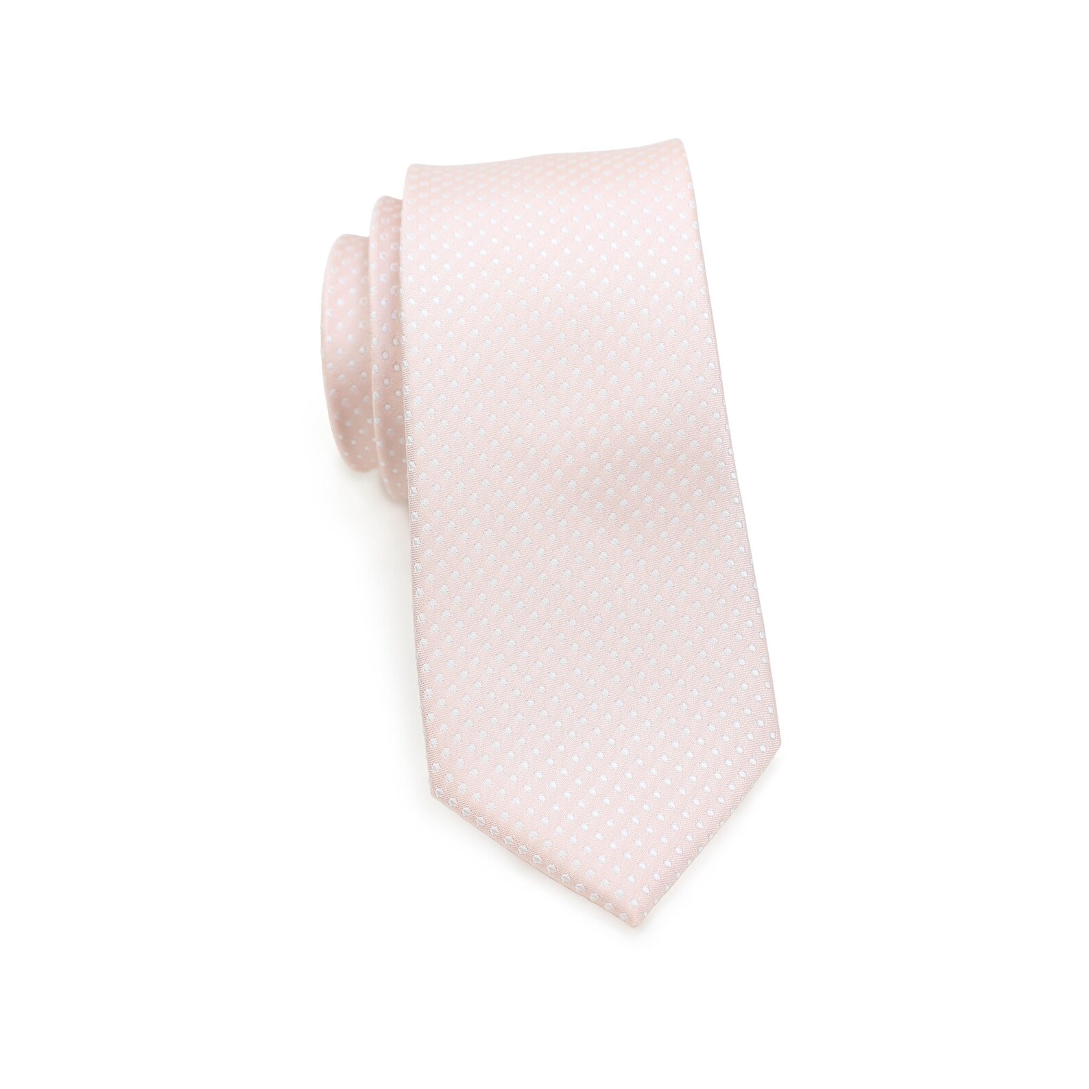 Wedding Skinny Tie Set | Slim Cut Necktie + Pocket Square in Blush Pink ...