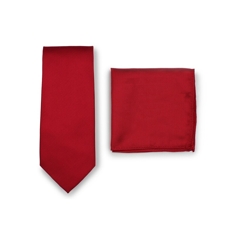 Red Tie in Matte Finish | Solid Color Tie in Bright Cherry Red | Mens ...