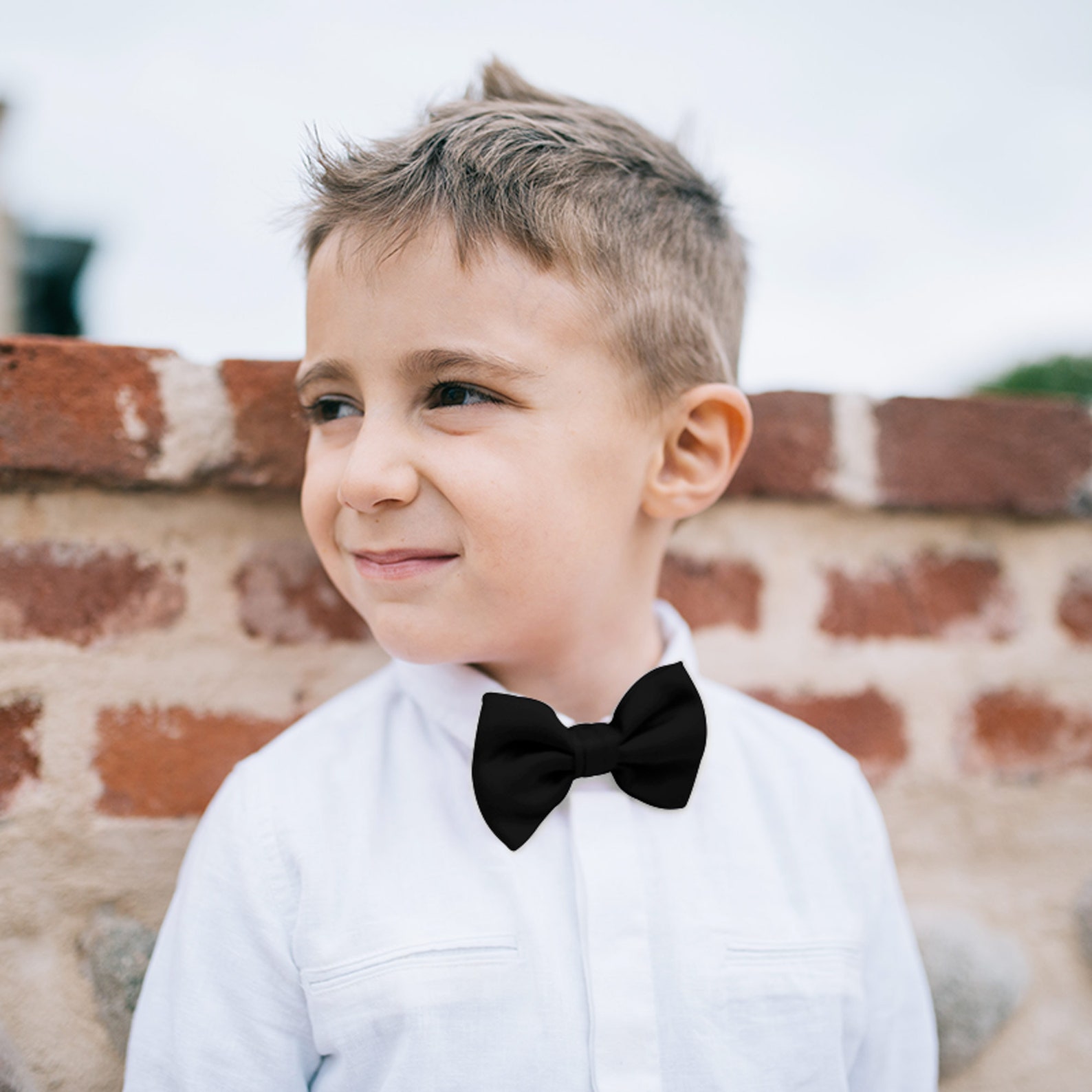 Kids Bow Tie Black | Solid Black Kids Bow Tie | Boys and Toddler Sized ...