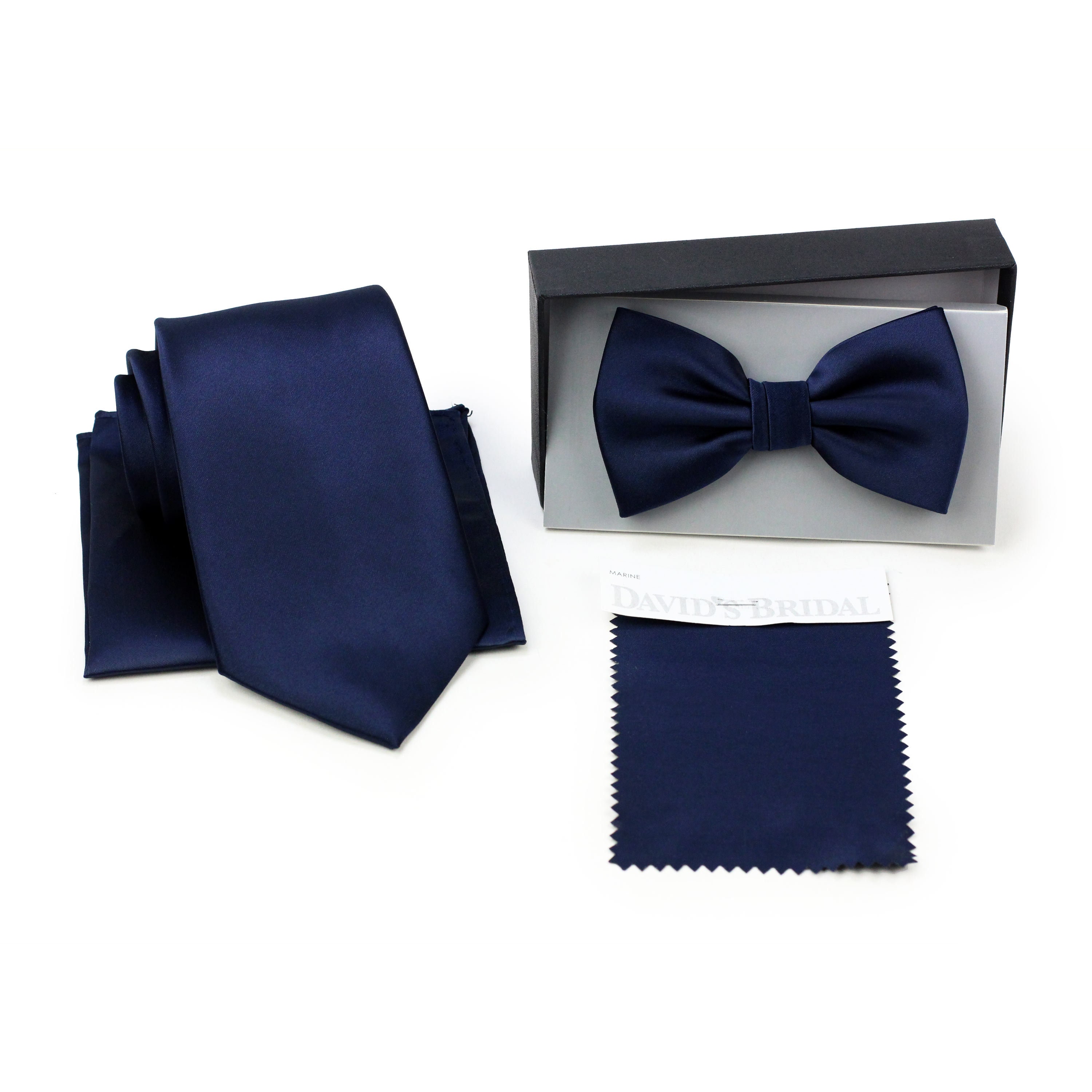 Solid Navy Tie | Satin Finish Necktie in Dark Navy | Wedding Ties for ...