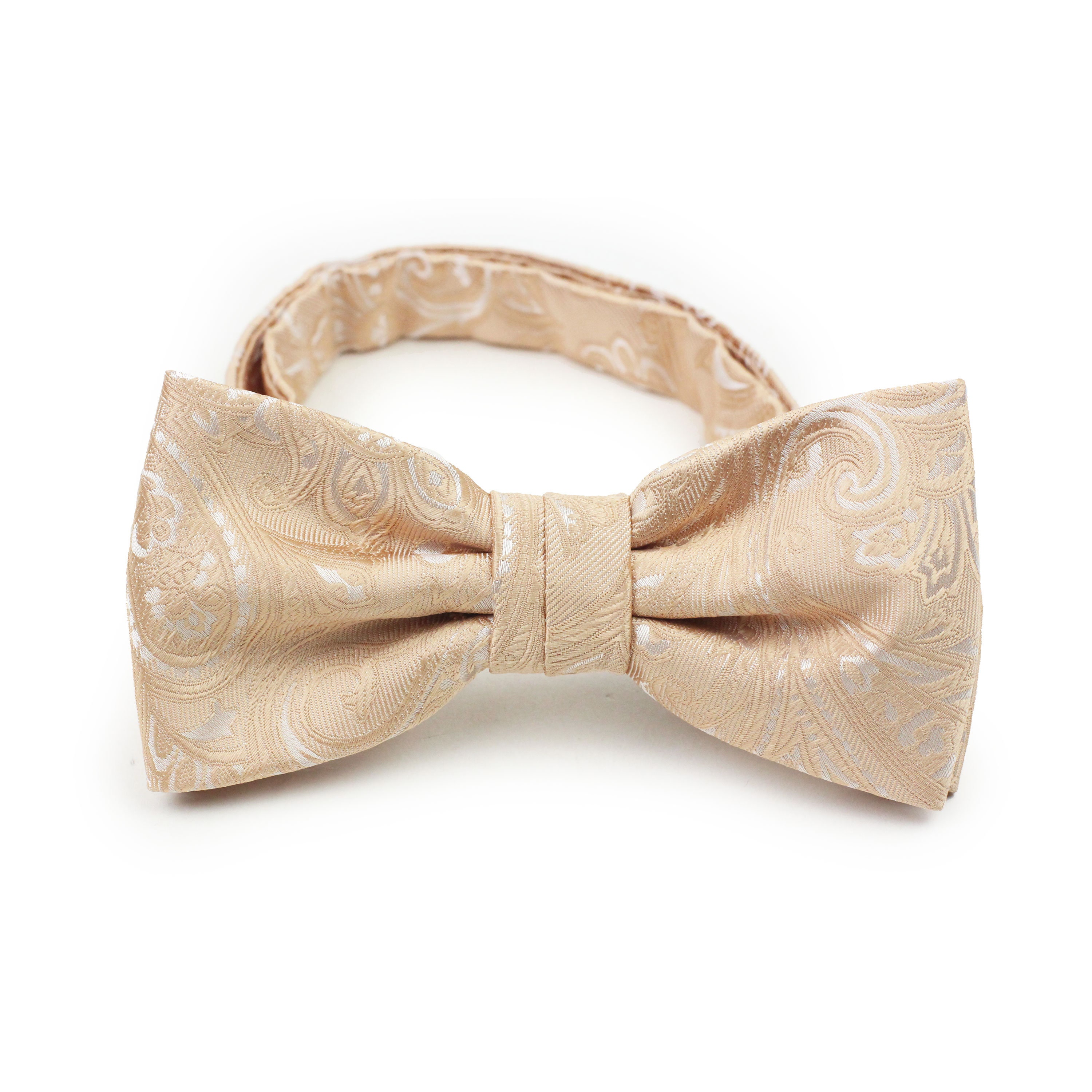 Champagne Paisley Tie | Mens Wedding Necktie in Champagne Cream With ...
