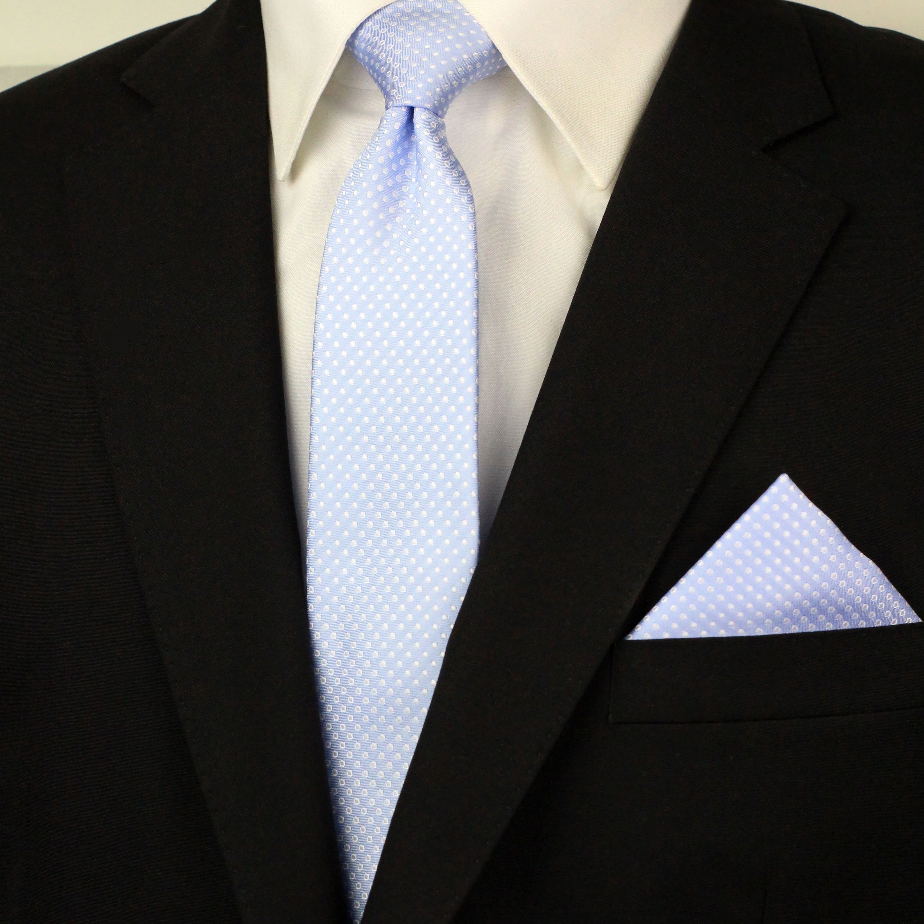 Baby Blue Tie Set Skinny Tie in Light Baby Blue With - Etsy