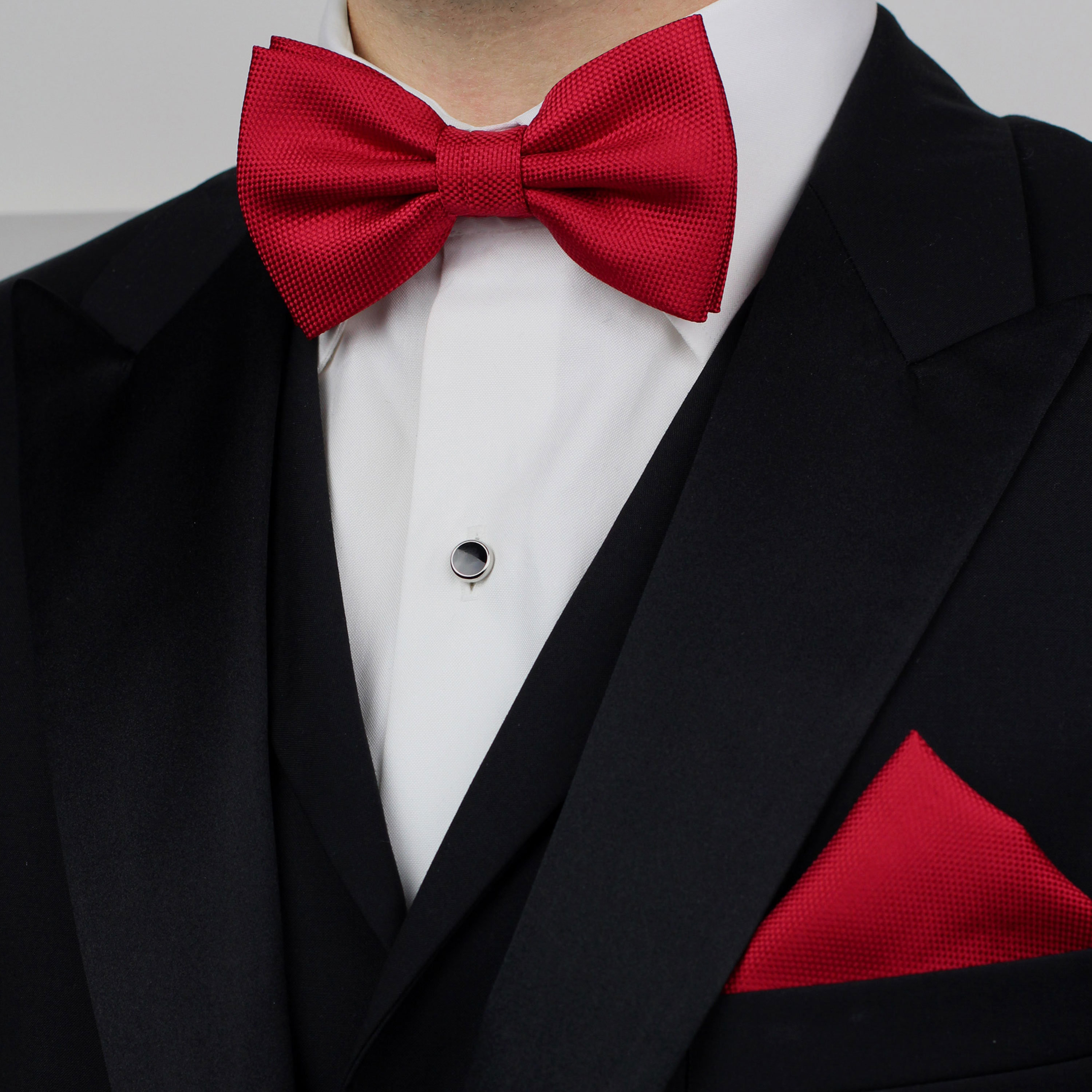 Solid Red Bow Tie | Matte Textured Bow Tie in Solid Cherry Red | Cherry ...
