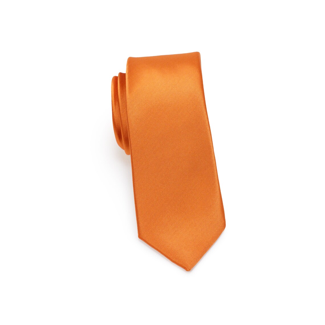 Orange Tie | Solid Orange Necktie | Mens Tie in Bright Orange | Solid ...