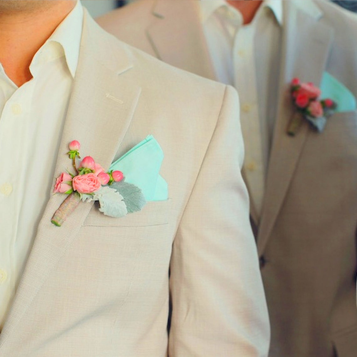 Mint Green Pocket Square Men's Pocket Hanky in Bright - Etsy