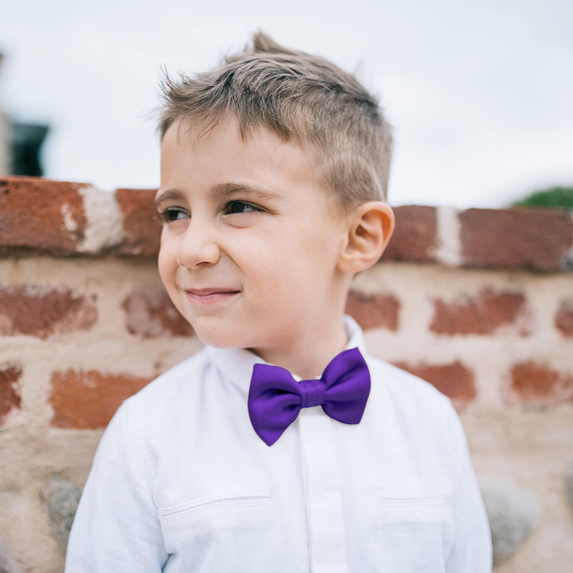 Regency Purple Kids Bow Tie | Solid Color Bow Tie for Boys and Toddlers ...