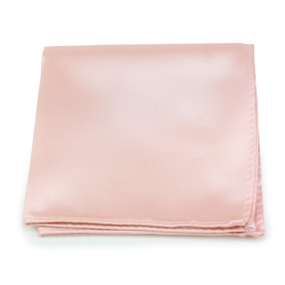 Peach Blush Pocket Square | Men's Solid Color Pocket Square in Peach ...
