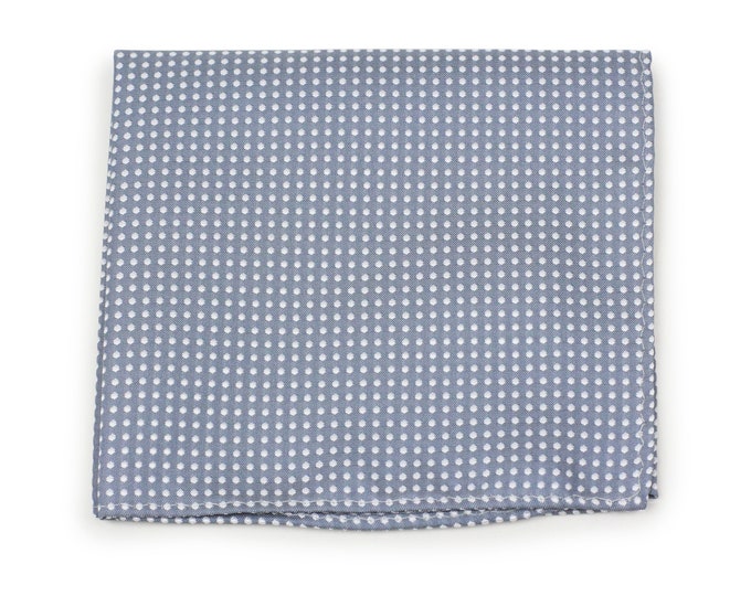 Silver Gray Pocket Square Men's Formal Suit Hanky in Shadow Gray Pin ...