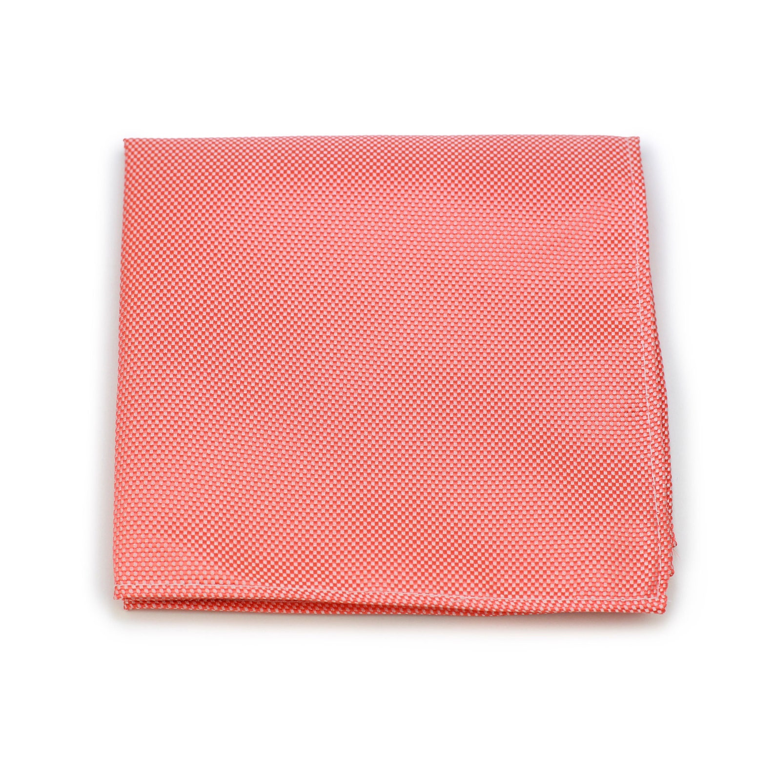 Neon Coral Tie Set | Solid Colored Mens Tie in Neon Coral With Hanky ...