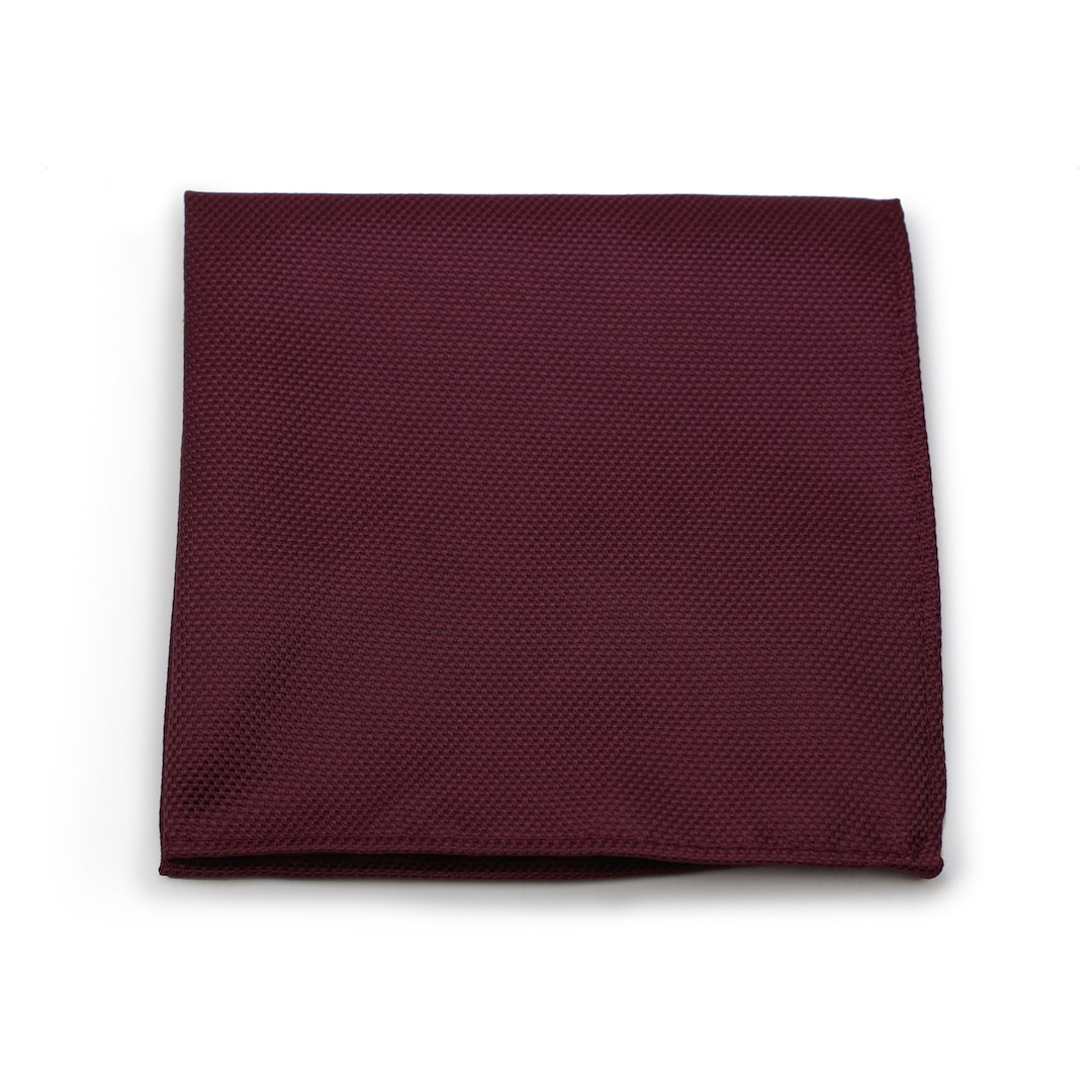 Matte Burgundy Pocket Square | Solid Color Mens Pocket Square in ...
