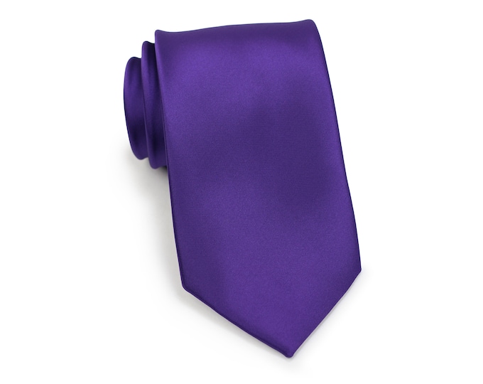 Regency Purple Tie Men's Necktie in Regency Purple Solid Color Necktie ...