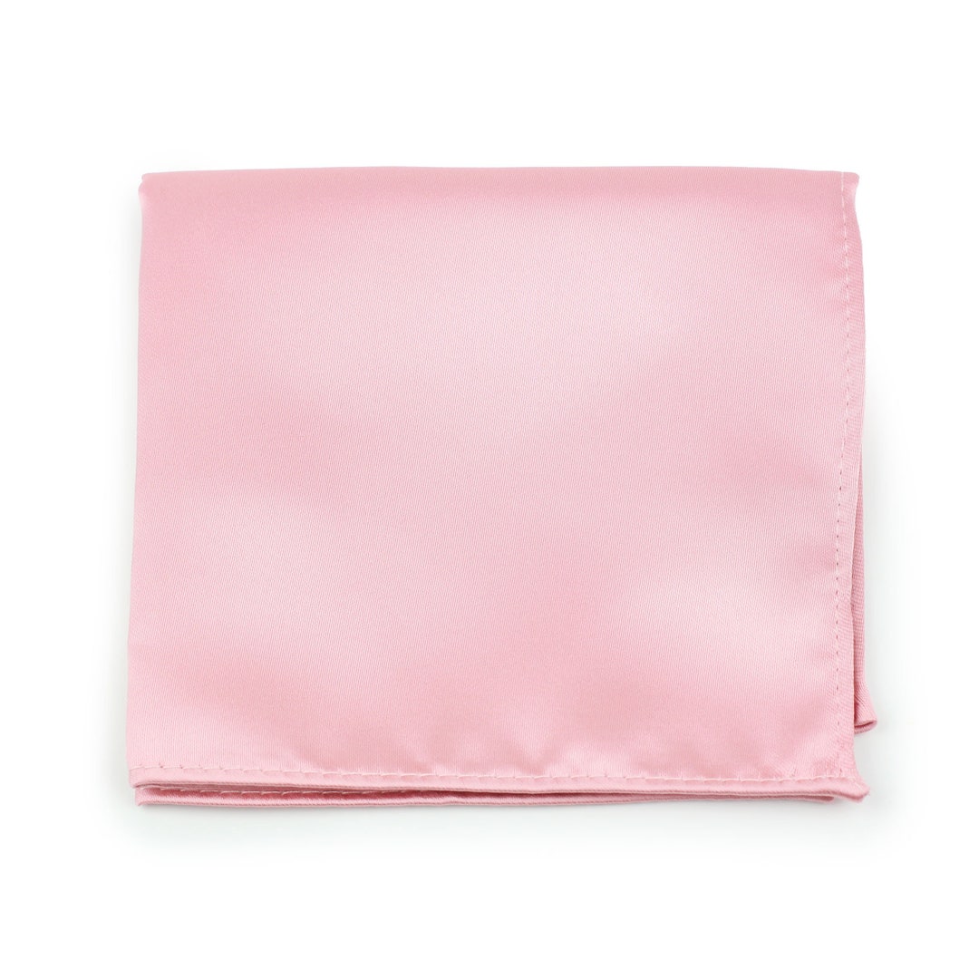 Petal Pink Pocket Square | Men's Pocket Hanky in Petal Pink | Satin ...