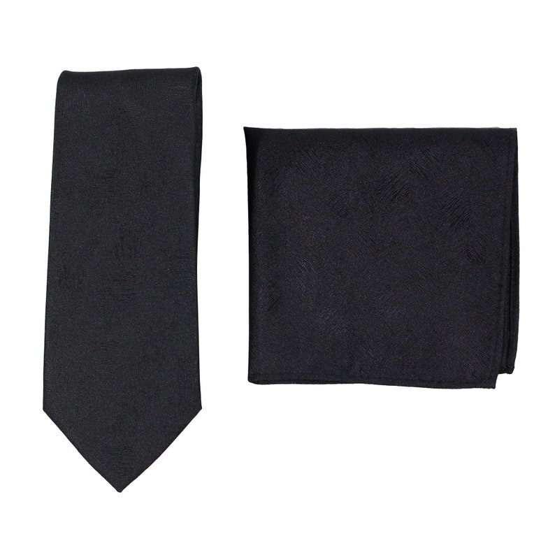 Woodgrain Texture Tie in Jet Black - Modern Jet Black Mens Wedding ...