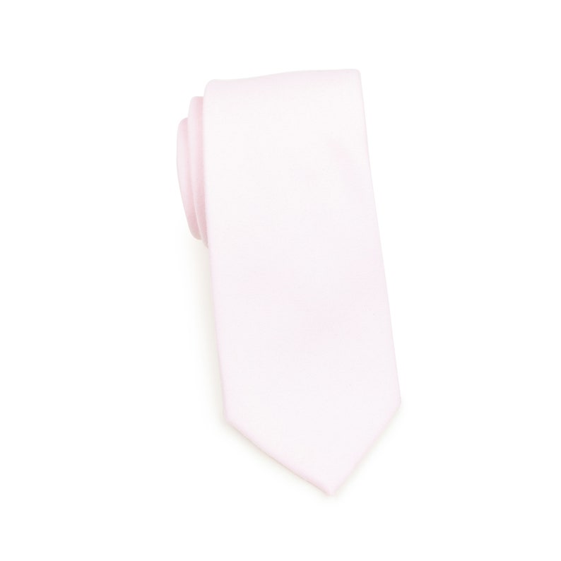 Blush Pink Skinny Tie | Matte Linen Textured Tie in Blush Pink - 2.75 ...