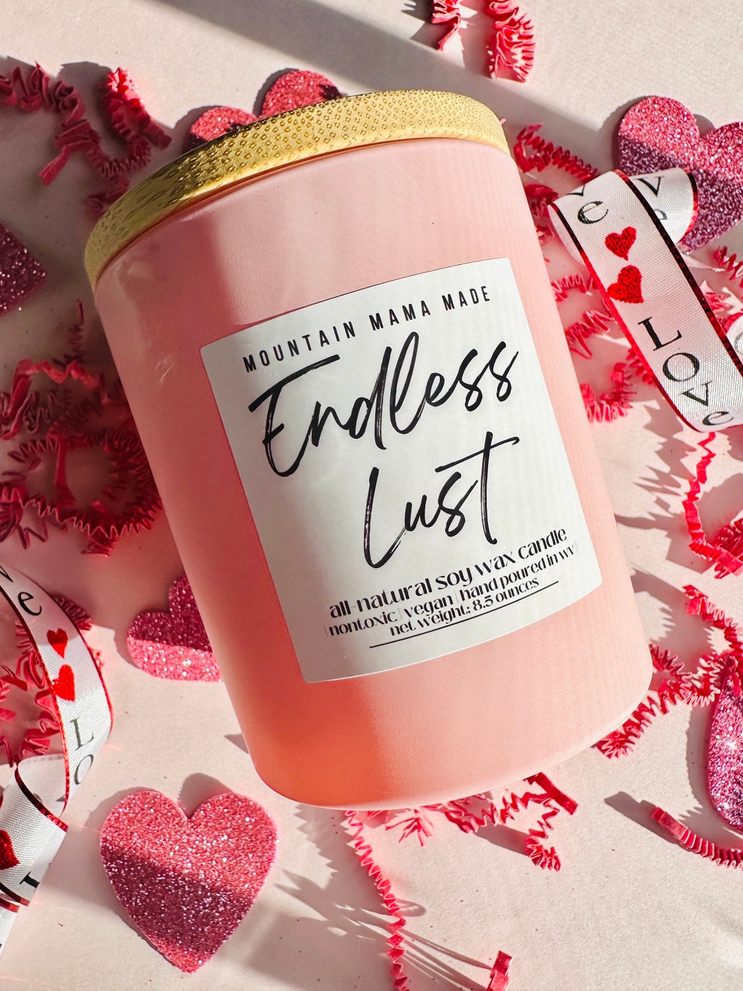 Endless Lust Candle Jar Handpoured Soy Wax Candle Valentines Day Candle ...